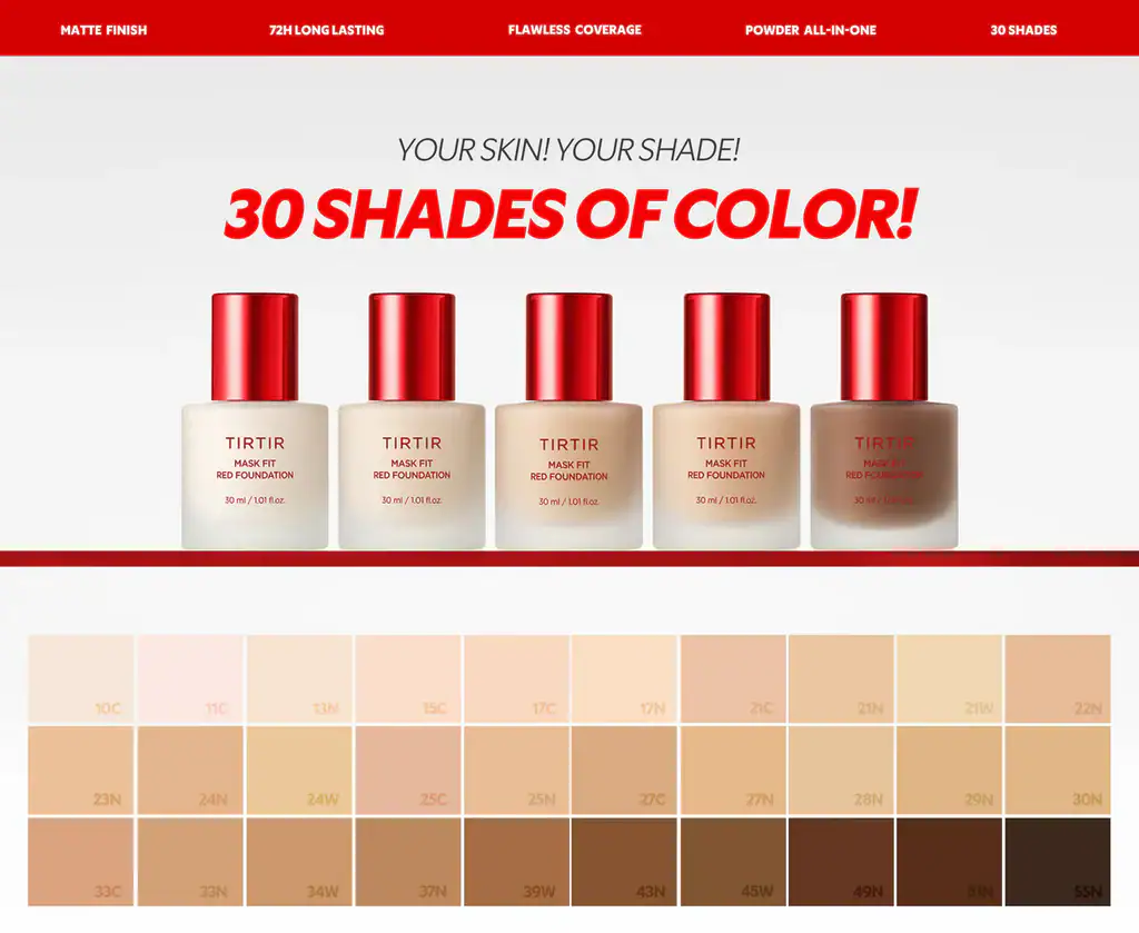 TIRTIR Mask Fit Red Foundation 21N Ivory BEST SELLER NOW
