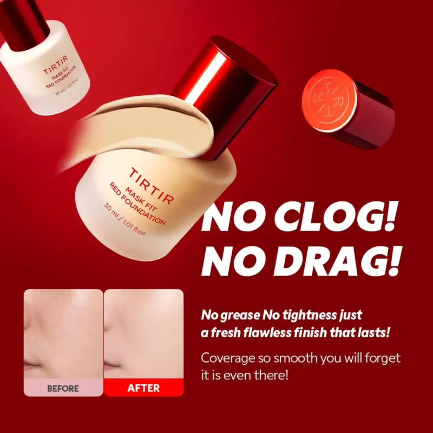TIRTIR Mask Fit Red Foundation 33C Hazel BEST SELLER